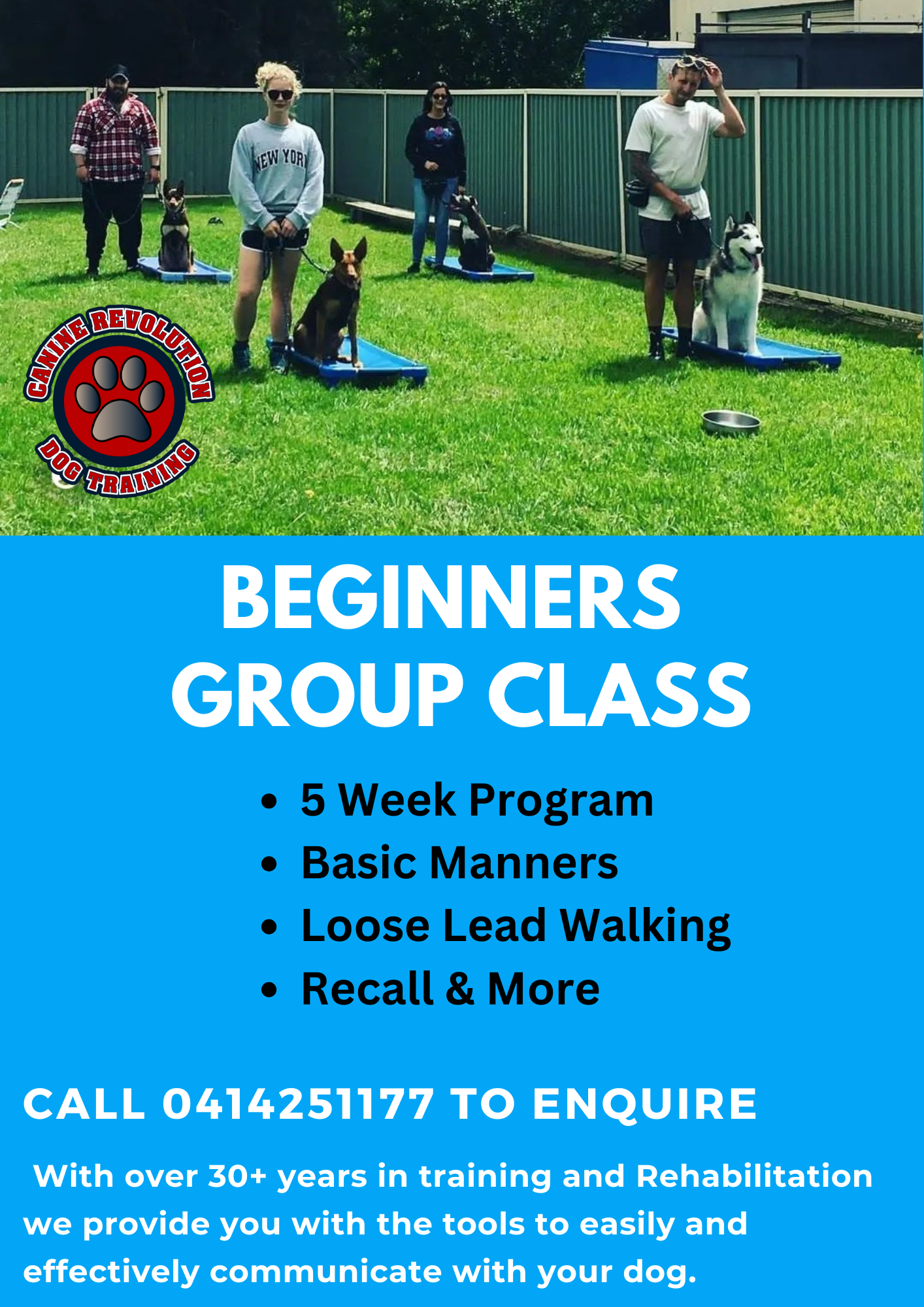 Group Classes | Canine Revolution Dog Training | Private | Board ...